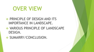 Principle of landscape design | PDF