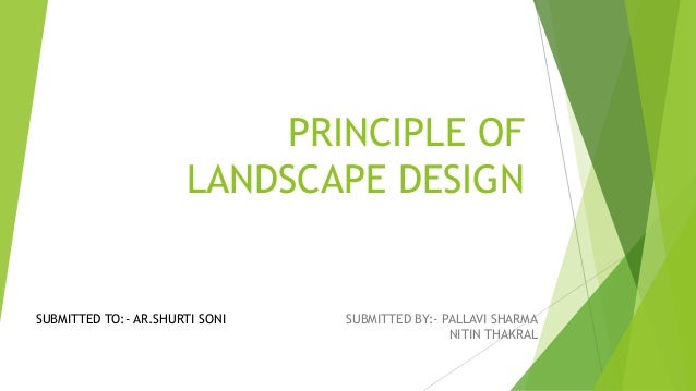 Principle of landscape design