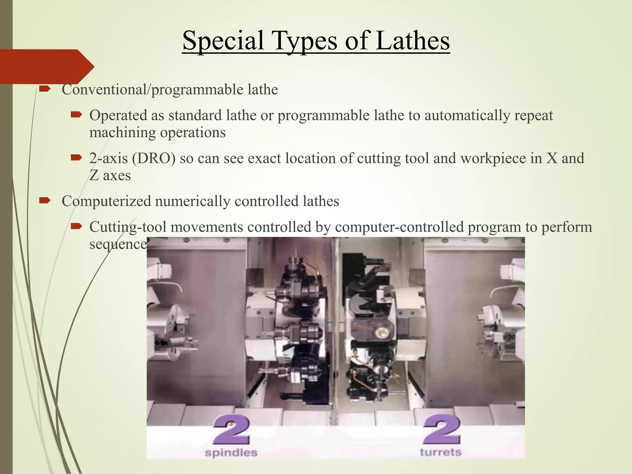 PRINCIPLE OF LATHE MACHINE | PPTX