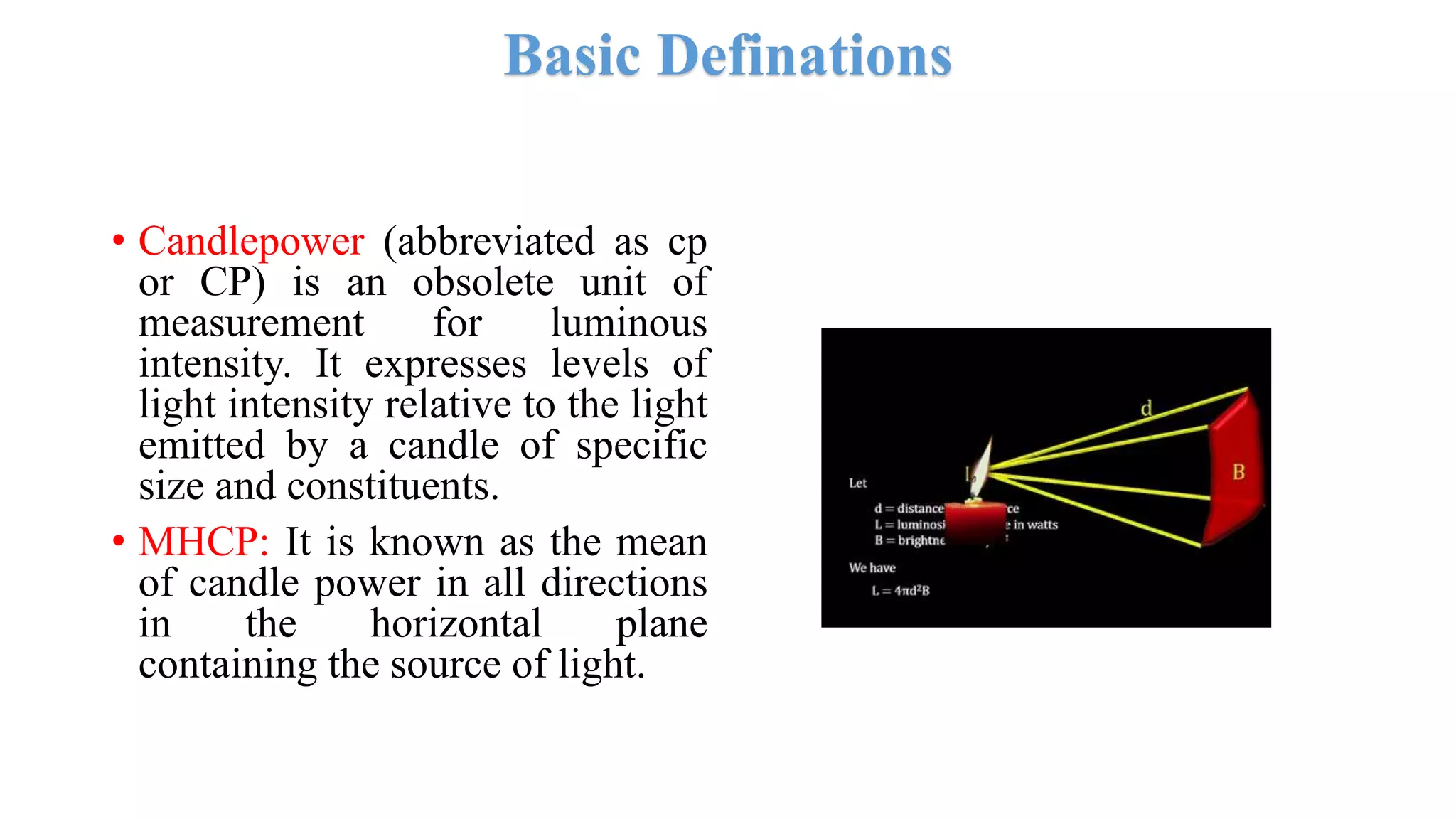 Principle of lumination design | PPTX