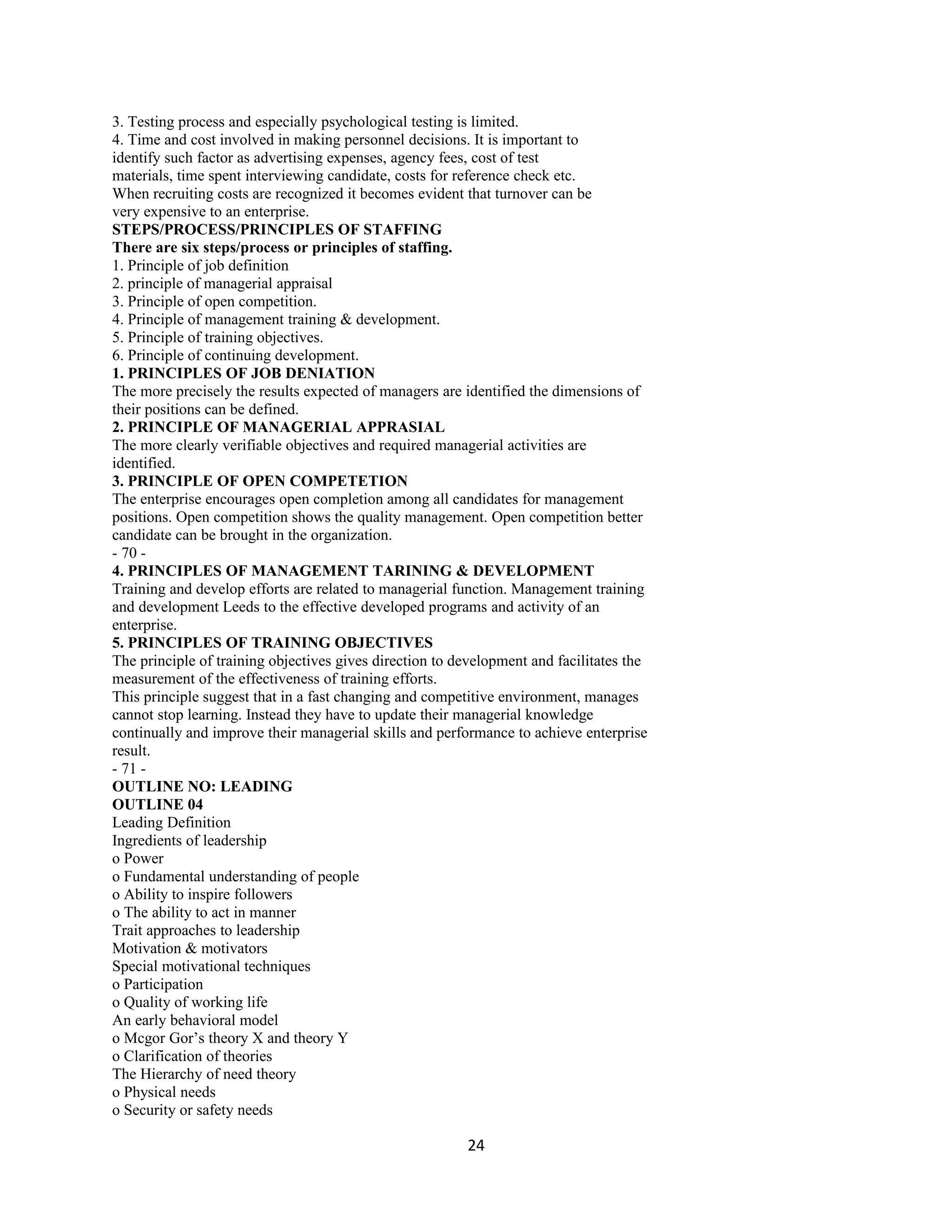 Principle of management | DOC