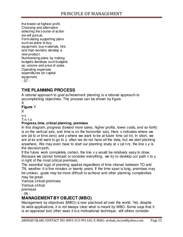 Principle of management