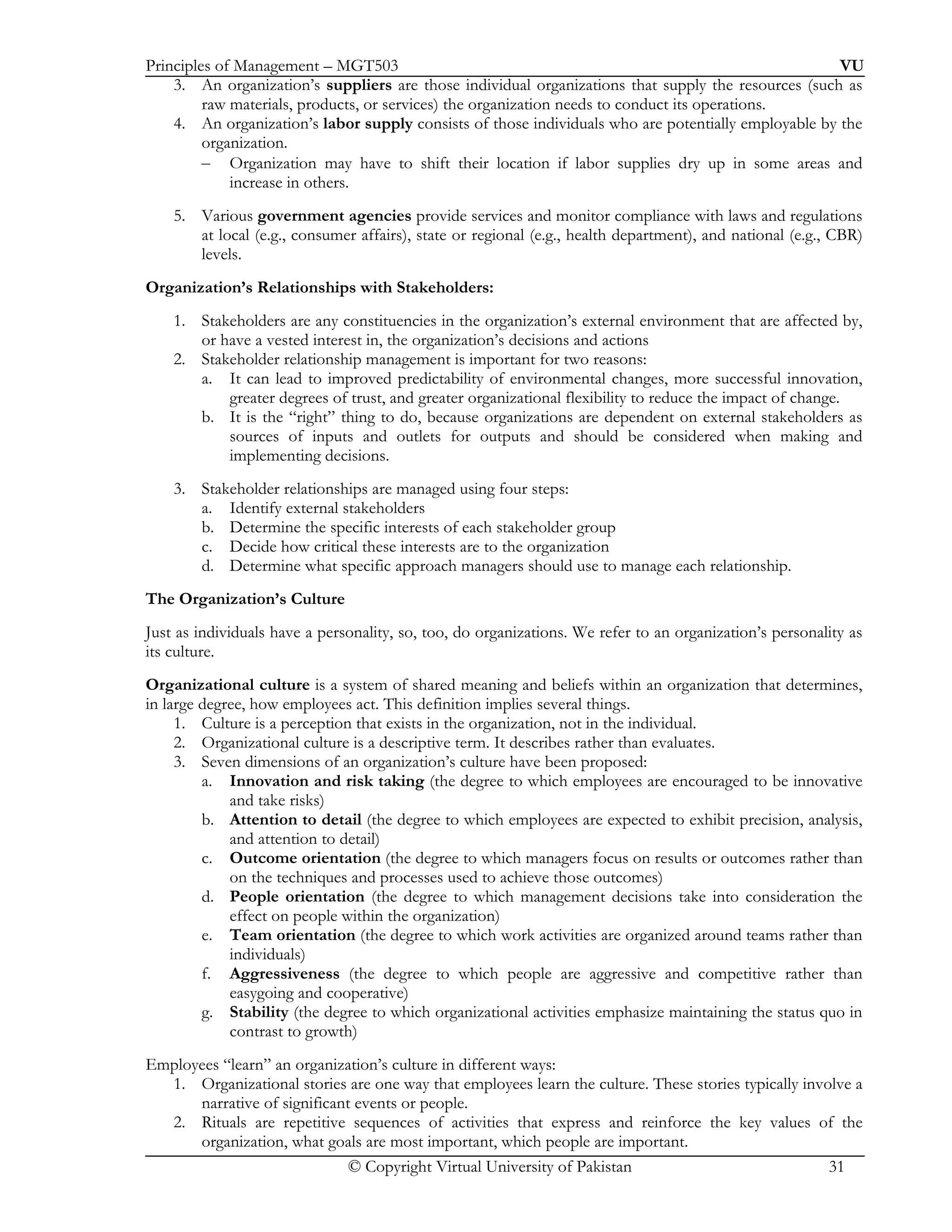 Principle of Management | PDF