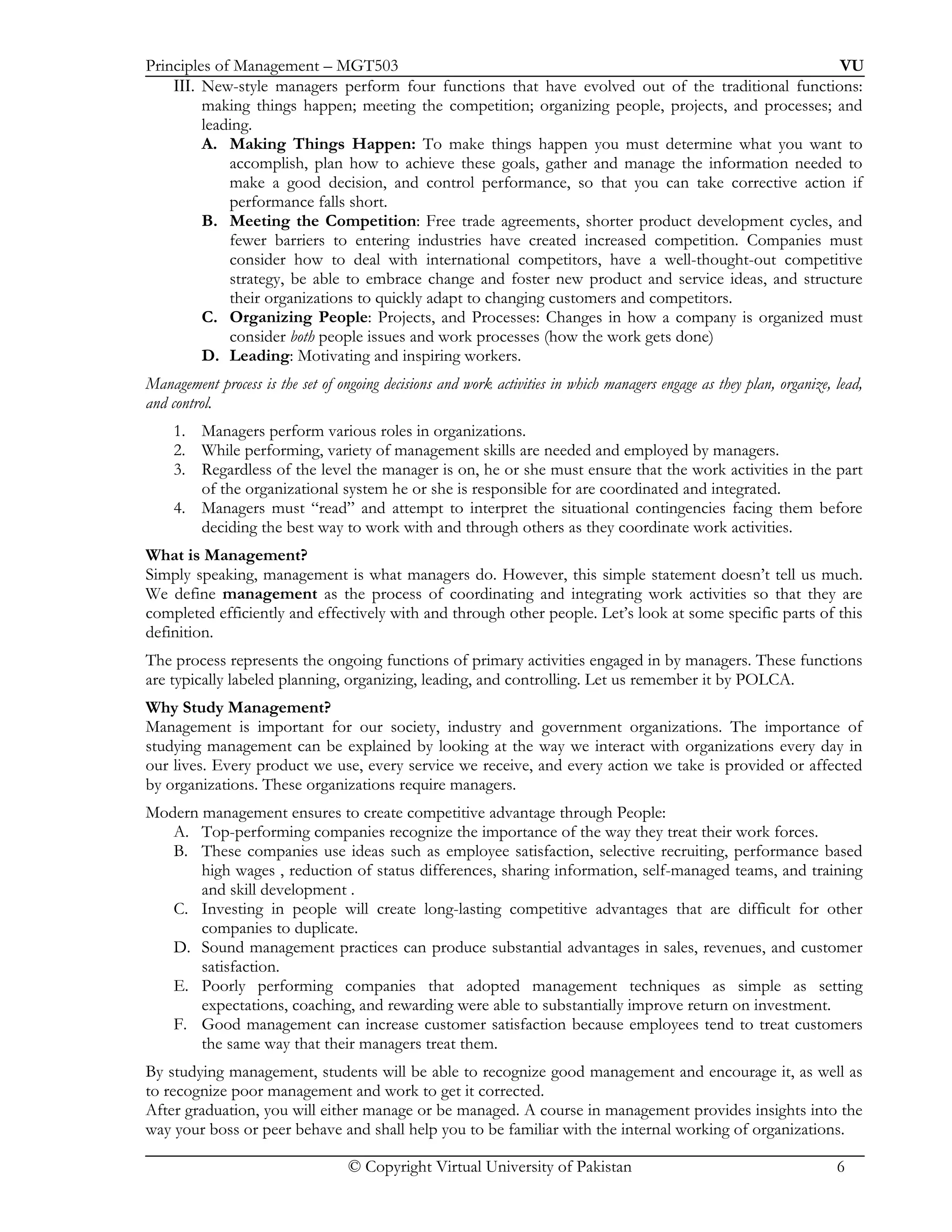 Principle of Management | PDF