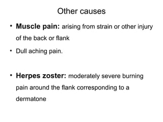Principle of management of rt flank pain | PPT