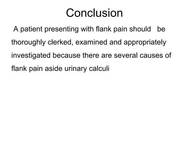 Principle of management of rt flank pain | PPT