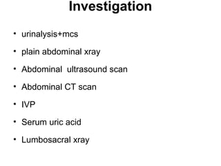 Principle of management of rt flank pain | PPT
