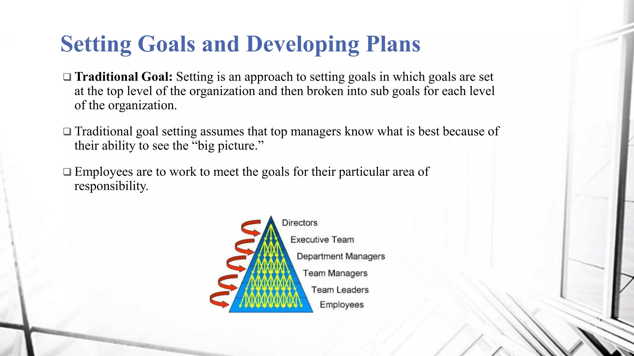 Principle of management Sumaira fatima Goals , traditional objective ...