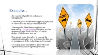 Principle of management Sumaira fatima Goals , traditional objective ...