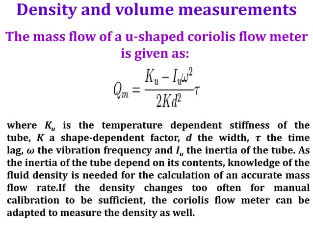 Principle of mass flow meter | PPSX | Physics | Science