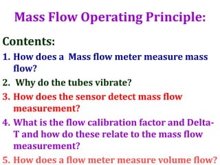 Principle of mass flow meter | PPSX