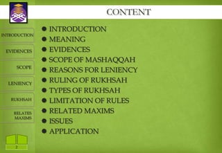 Principle of Masyaqqah | PPTX | Islam | Religion & Spirituality
