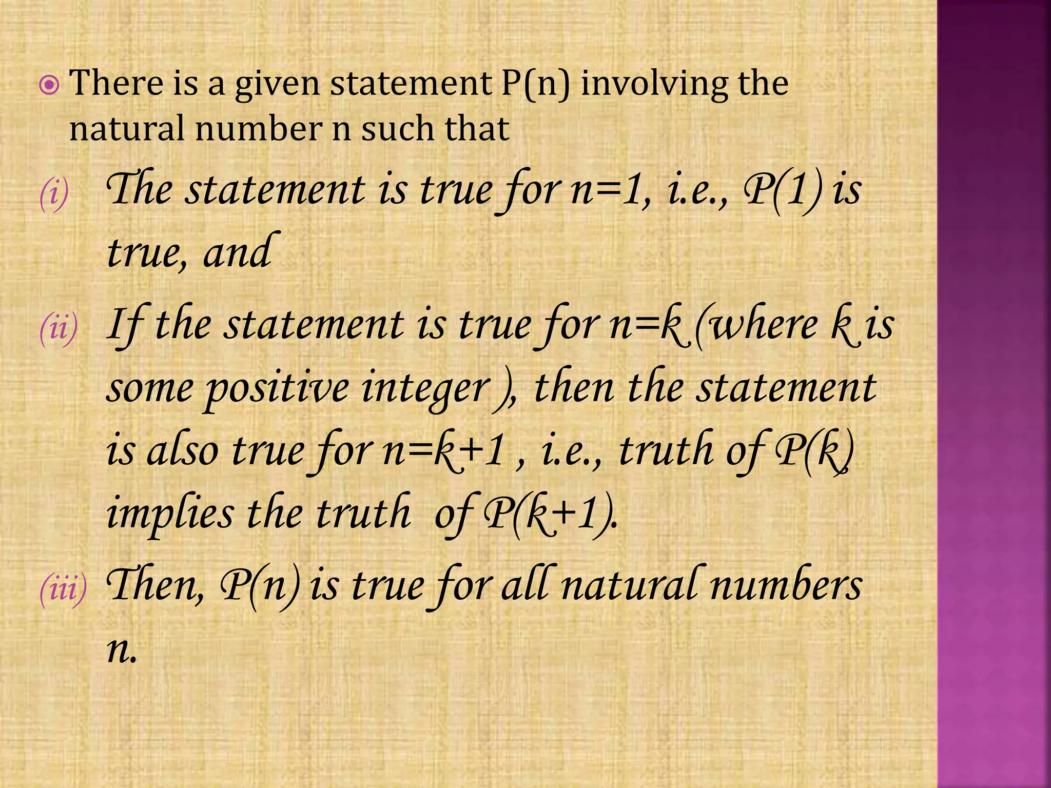 Principle of mathematical induction | PPTX