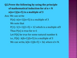 Principle of mathematical induction | PPTX