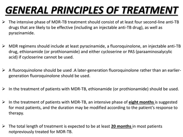 Principle of mdr tb management | PPTX