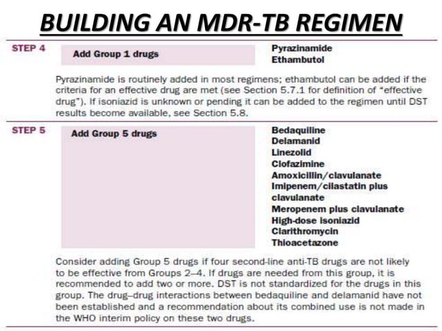 Principle of mdr tb management | PPTX