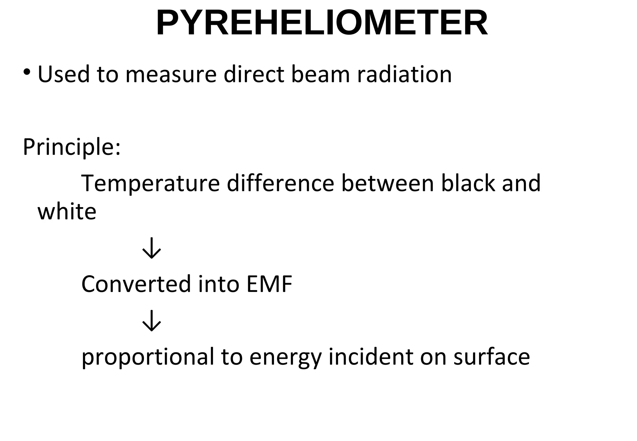 Principle of measurement of solar radiation | PPT