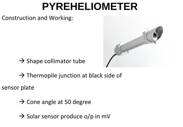 Principle of measurement of solar radiation | PPT