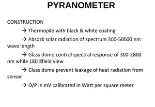 Principle of measurement of solar radiation | PPT