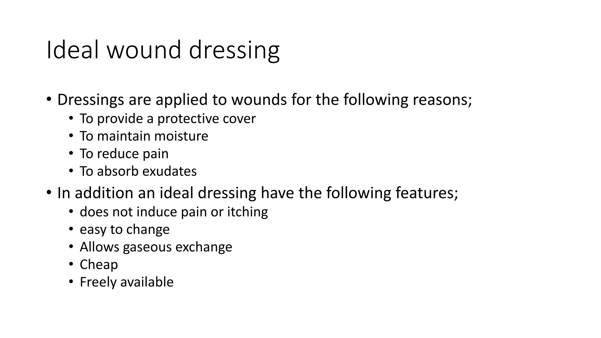 Principle of modern dressing, type and indication | PPTX