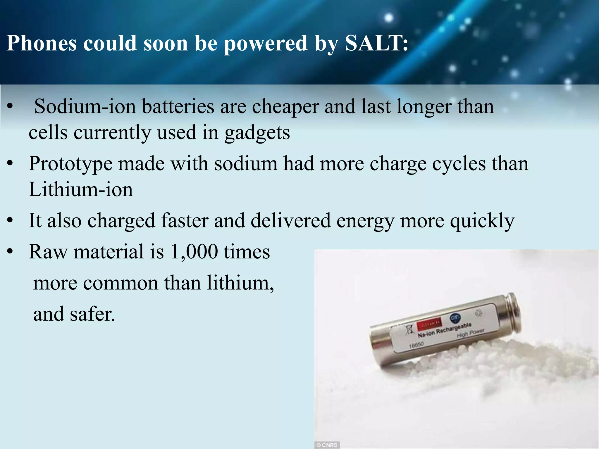Principle of Sodium ion baterries | PPTX