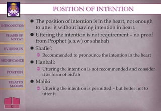 Principle of Niyyah | PPTX