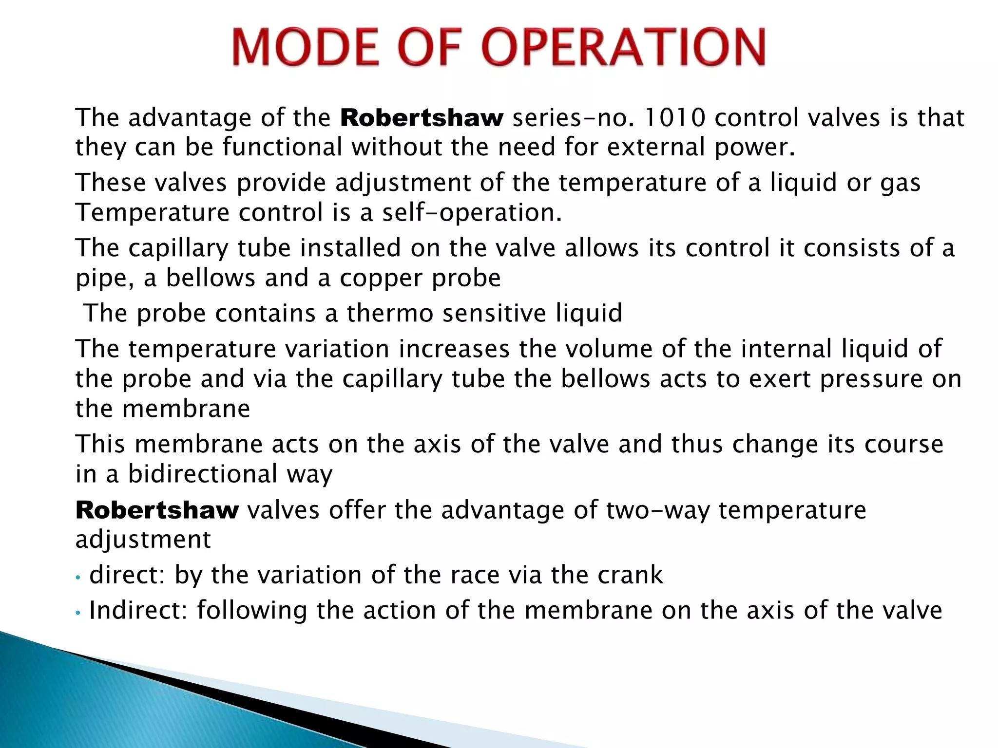 Principle of operation of the vtr regulator valve | PPTX