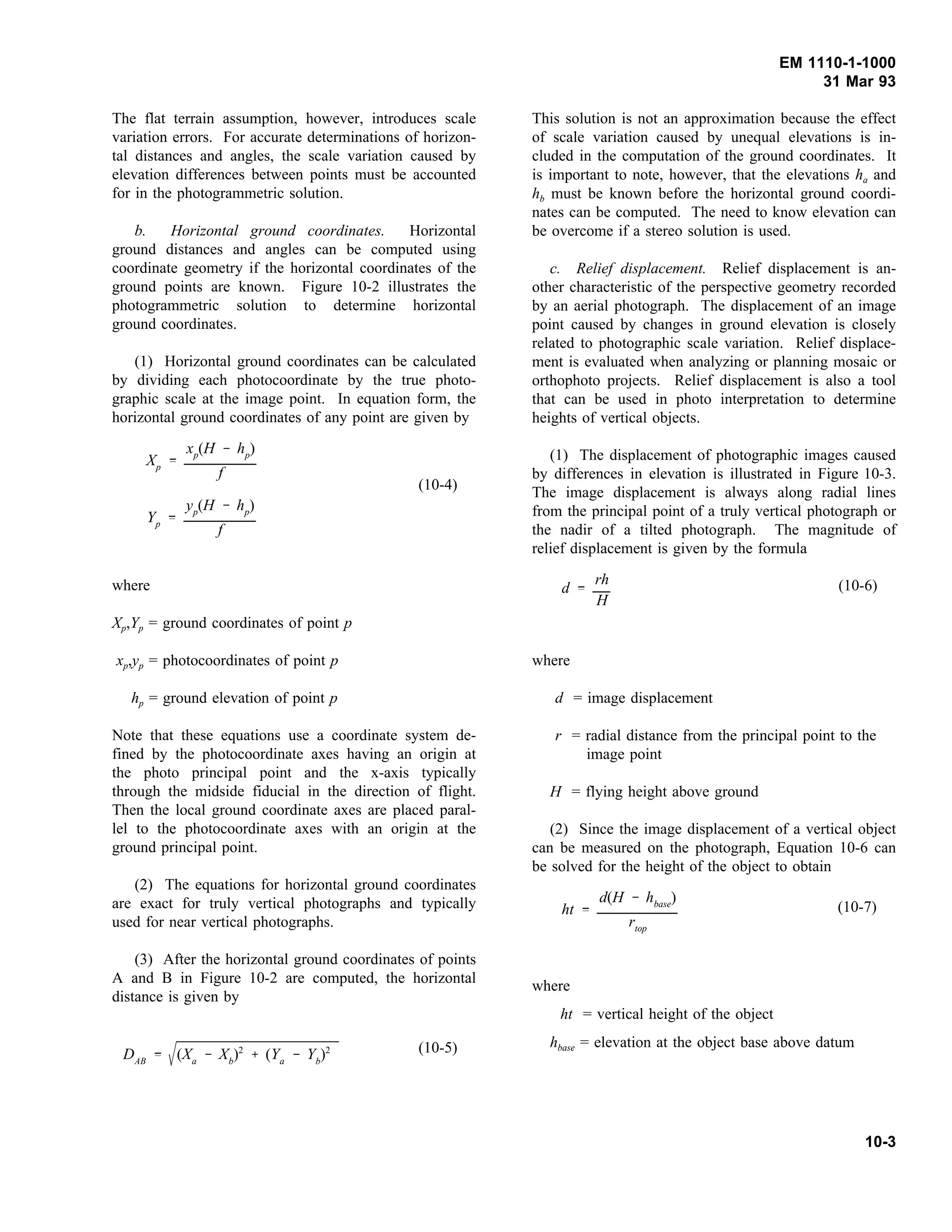 Principle of photogrammetry | PDF