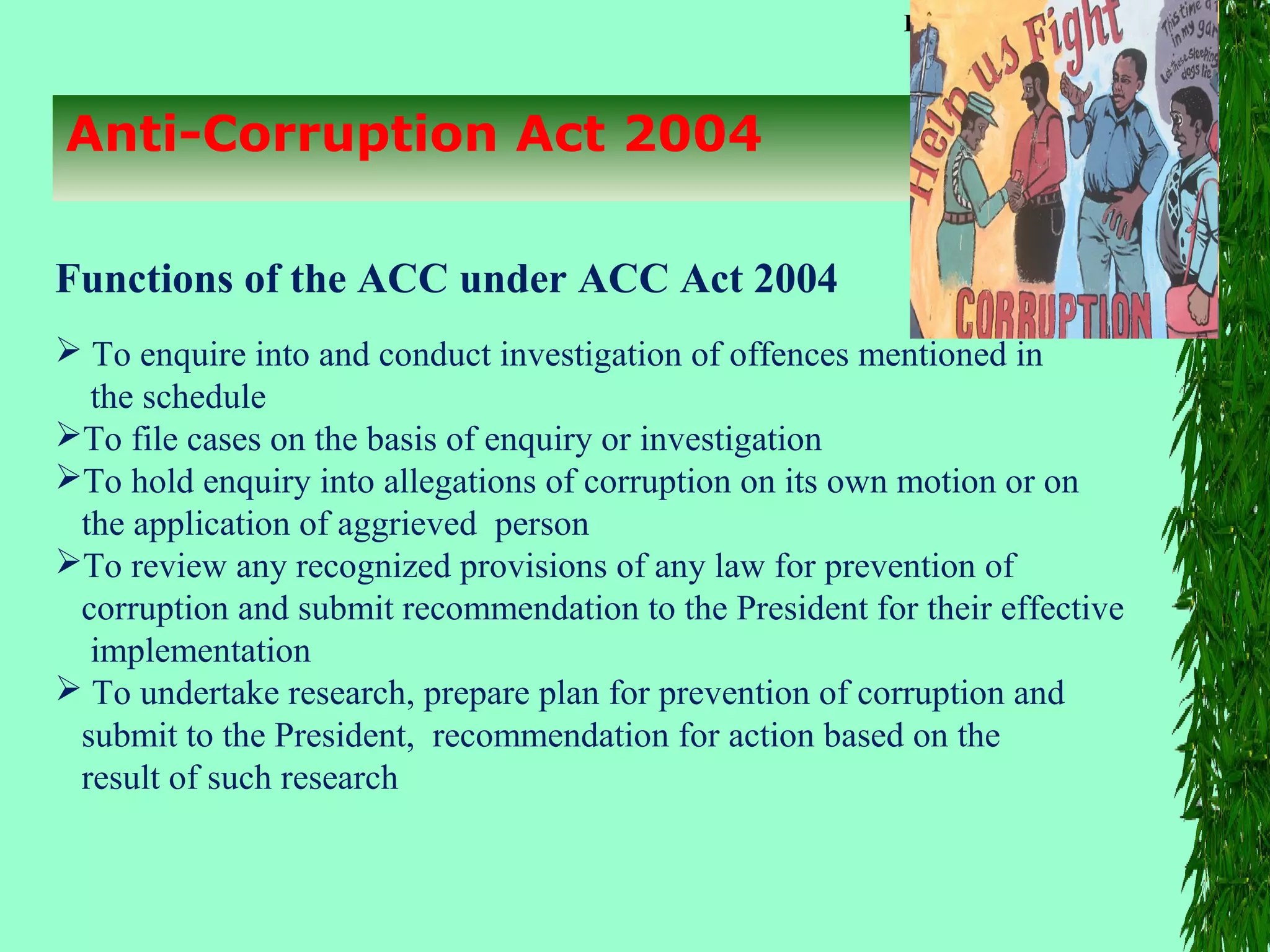 Principle of prevention of corruption and anti corruption regulatory framework in bangladesh ...