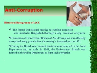 Principle of prevention of corruption and anti corruption regulatory ...