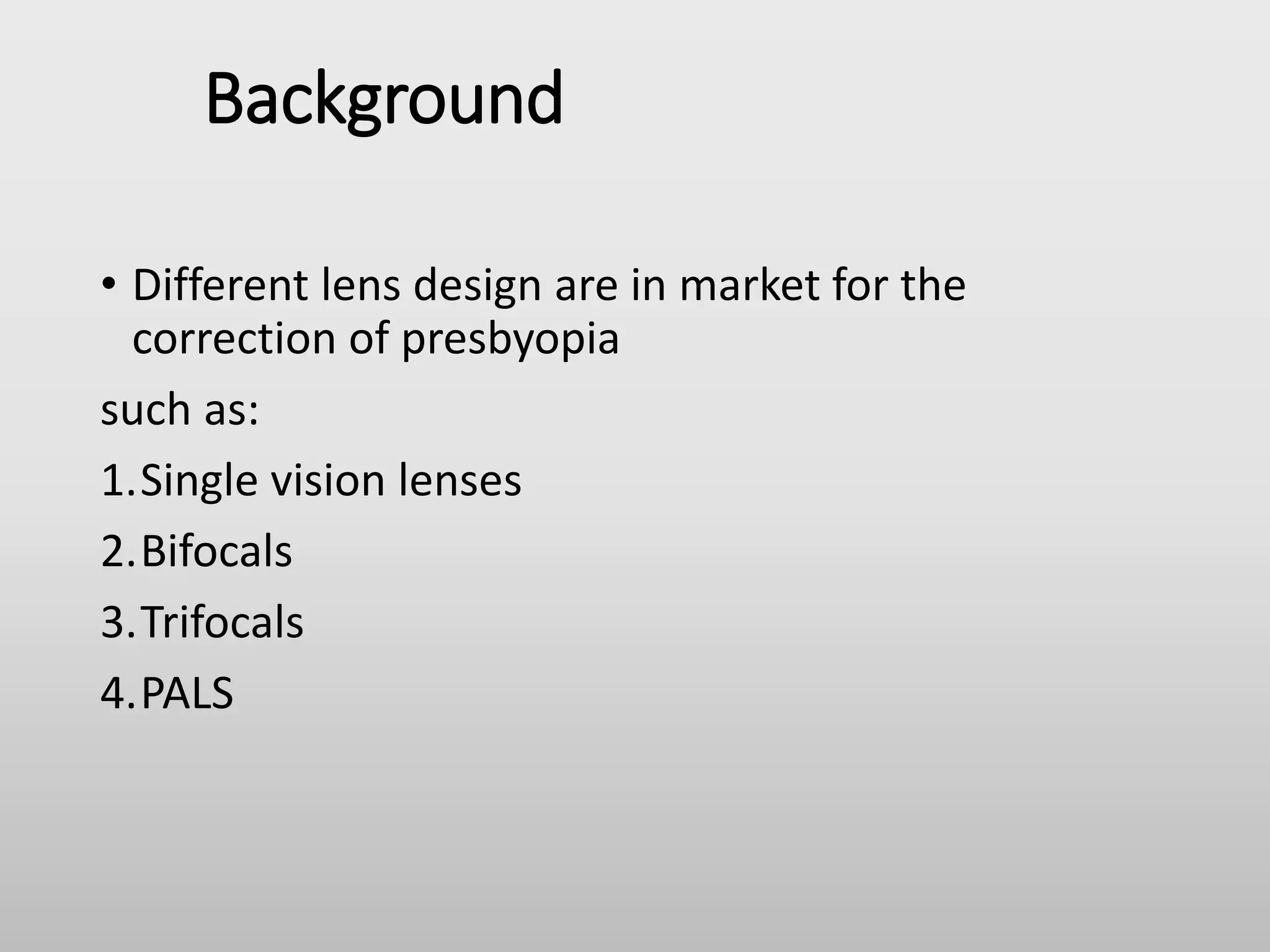 Principle of progressive addition lenses | PPTX