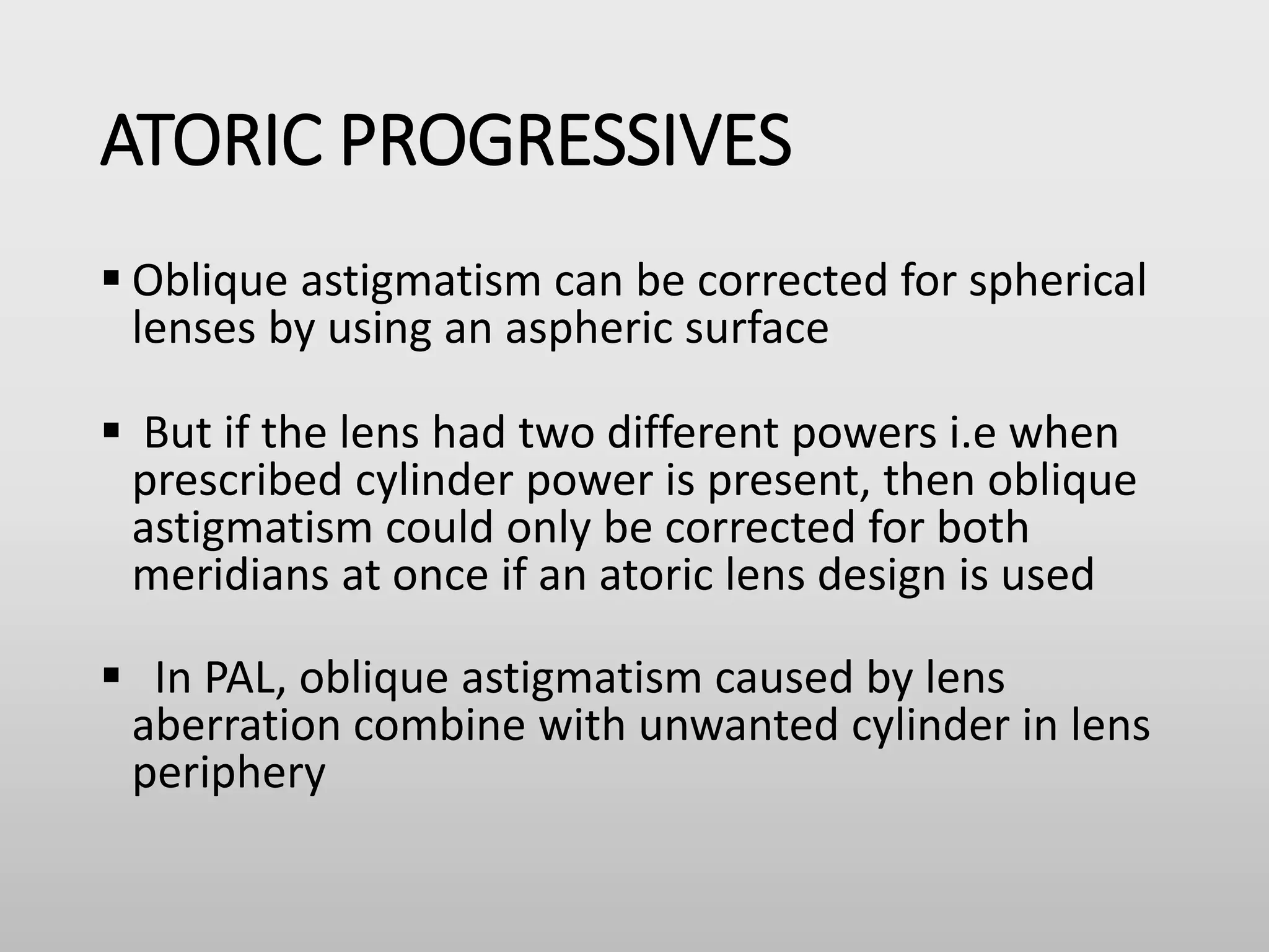 Principle of progressive addition lenses | PPTX