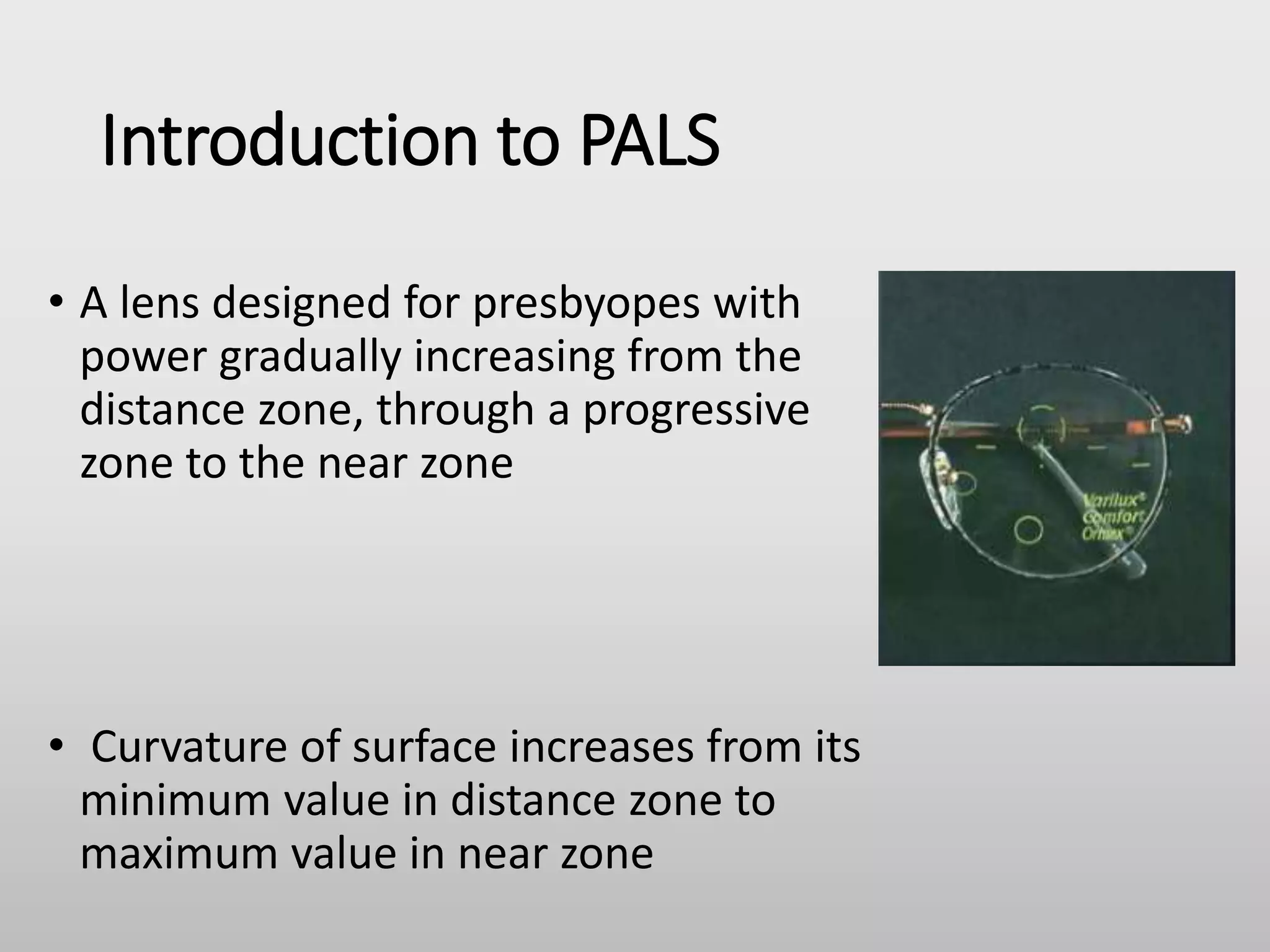 Principle of progressive addition lenses | PPTX