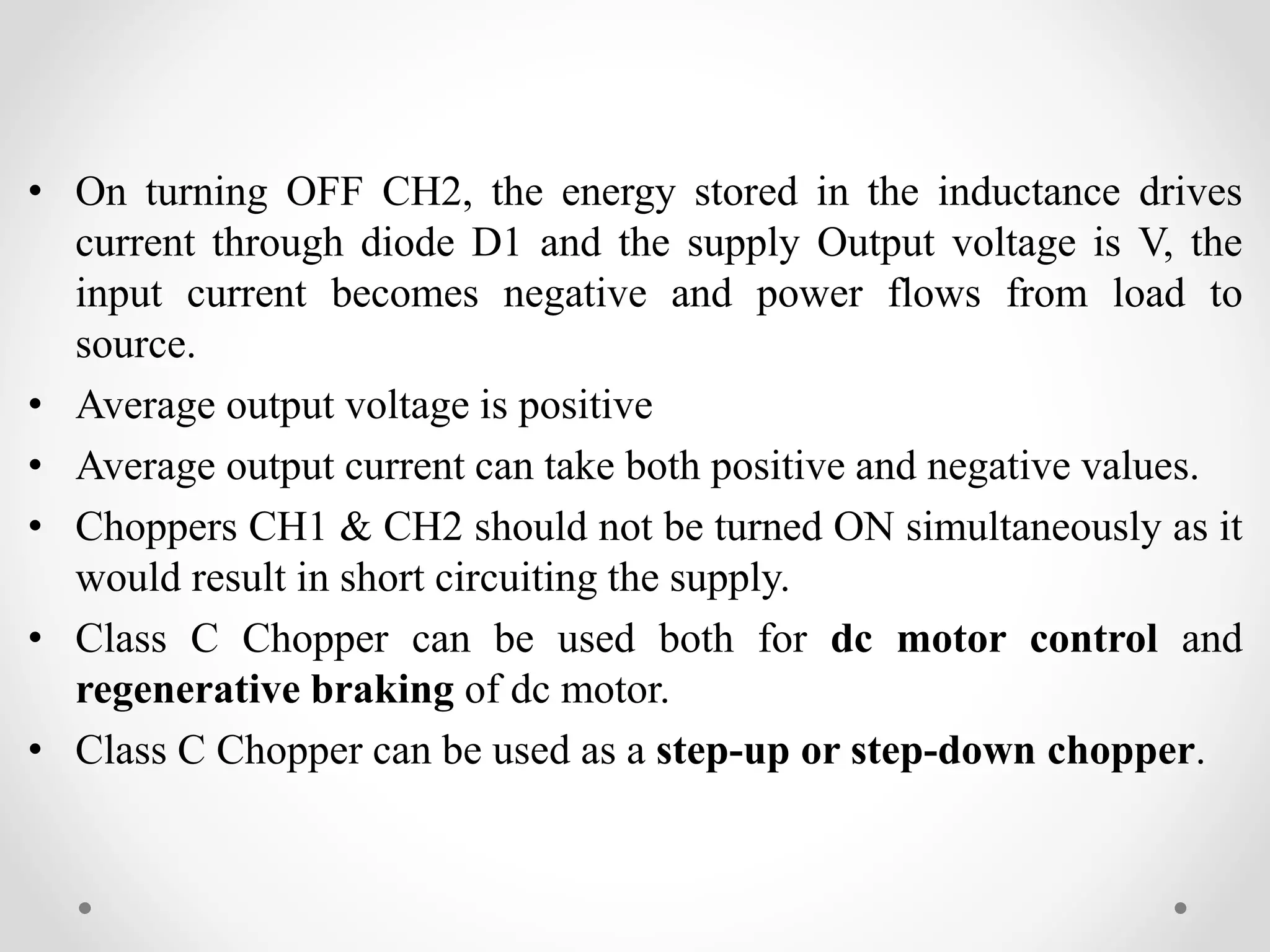 Principle of regenerative braking and chopper configuration | PPTX