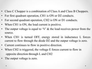 Principle of regenerative braking and chopper configuration | PPTX