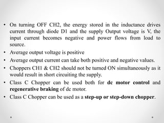 Principle of regenerative braking and chopper configuration | PPTX