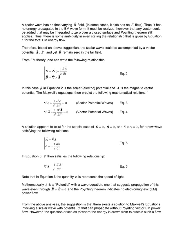 Principle of Scalar Electrodynamics Phenomena, Dr. Bahman Zohuri | PDF ...