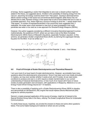 Principle of Scalar Electrodynamics Phenomena, Dr. Bahman Zohuri | PDF