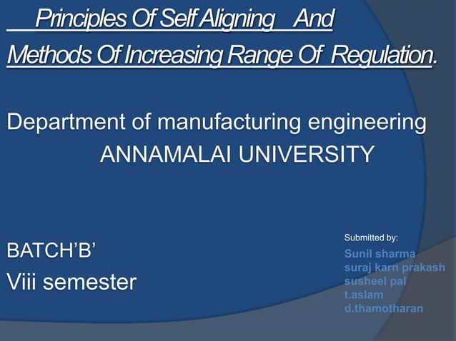 Principle of self aligning | PPT