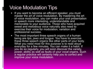 Principle of speech delivery | PPTX