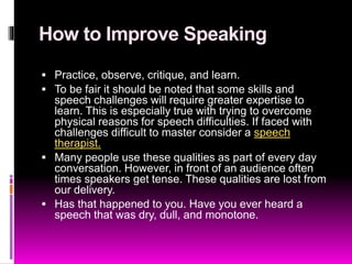 Principle of speech delivery | PPTX
