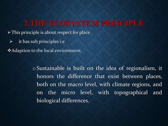 Principle of sustainable design | PPTX | Environment | Science