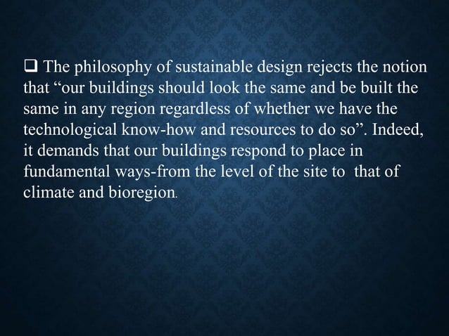 Principle of sustainable design | PPTX | Environment | Science
