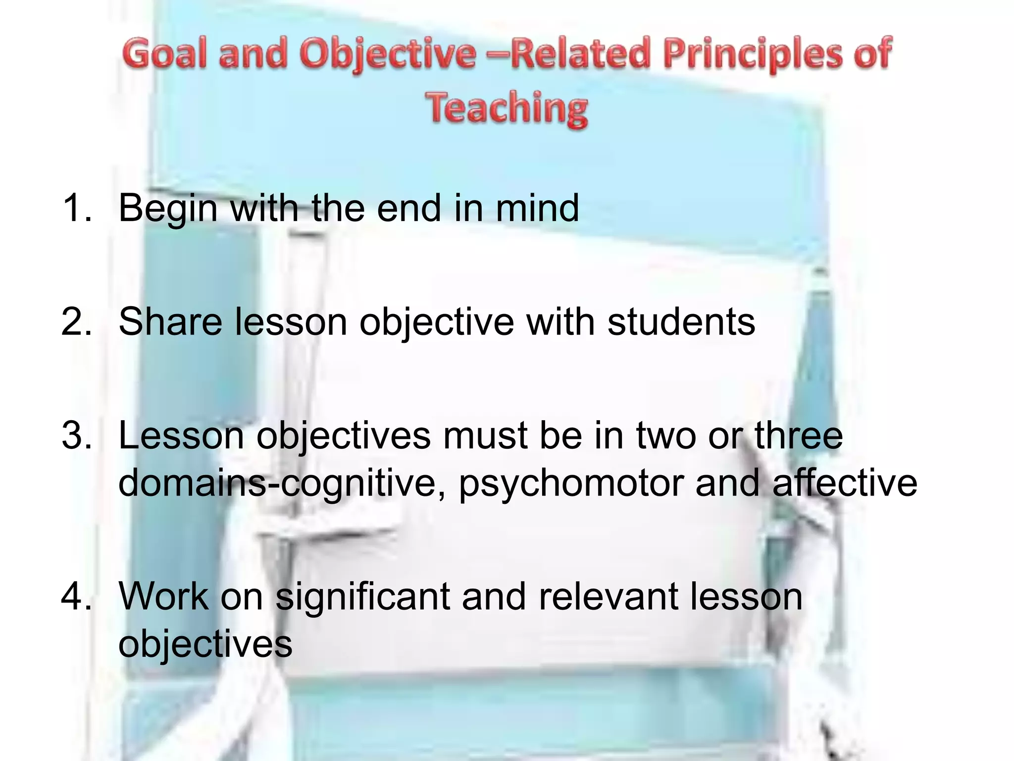 Principle of teaching and learning review | PPTX