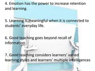 Principle of teaching and learning review | PPTX