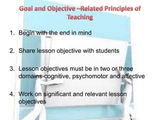 Principle of teaching and learning review | PPTX