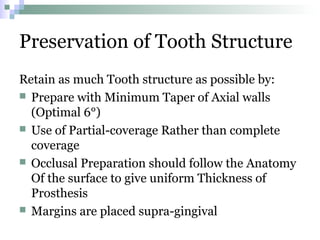 Principle of tooth preparation | PPT