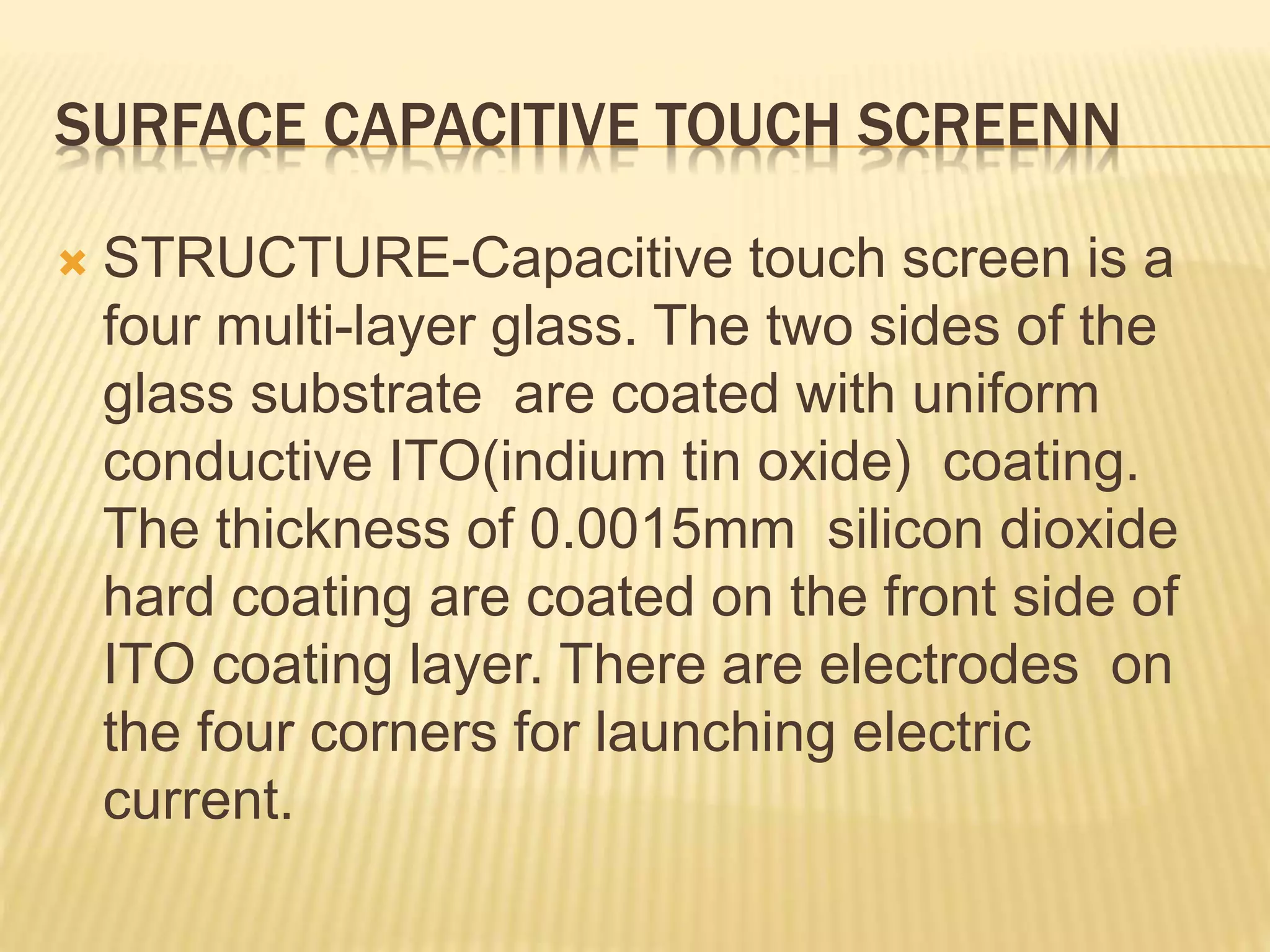 Principle of touchscreen1. | PPTX