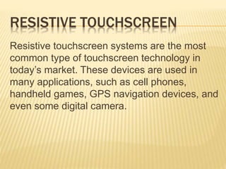 Principle of touchscreen1. | PPT