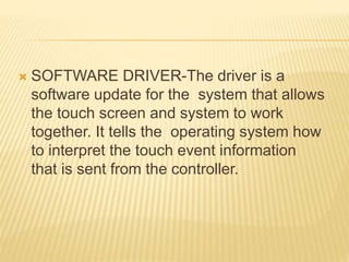 Principle of touchscreen1. | PPTX